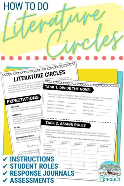 How to do Literature Circles for Middle School - PAST THE POTHOLES