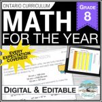Grade 5 Full Year Bundle: Ontario Math Curriculum 2020 - PAST THE POTHOLES